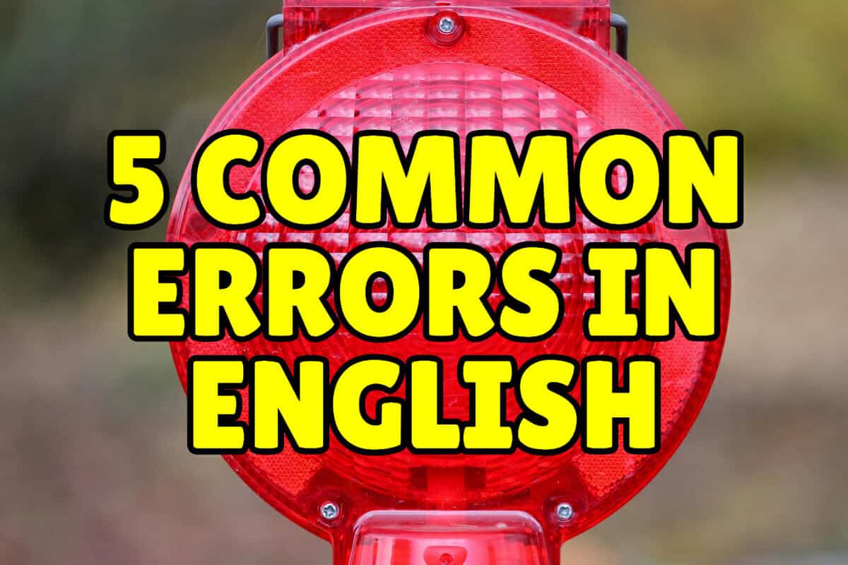 5 Common Errors In English Espresso English