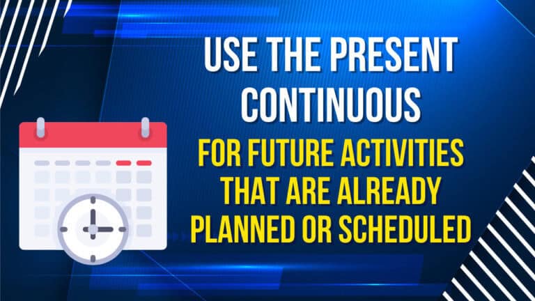 Present continuous for future arrangements - Espresso English