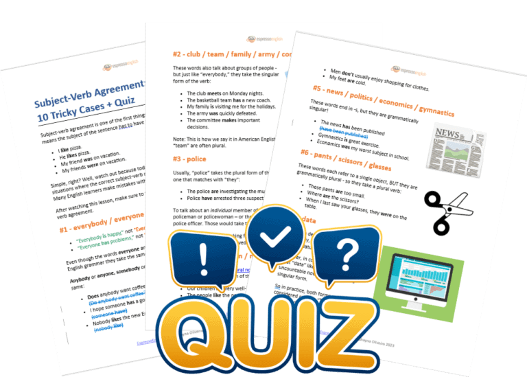 Subject-Verb Agreement Examples + Exercises