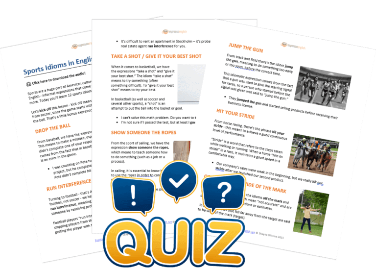 Sports Idioms in English - Espresso English