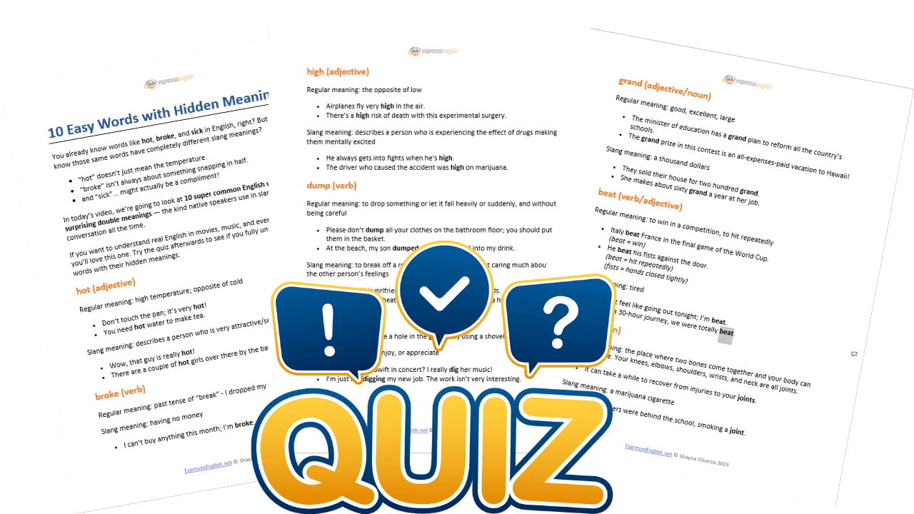 10 Easy English Words With Hidden Meanings - Espresso English