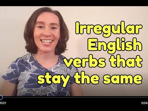 Irregular verbs in English that stay the same in present, past, and ...