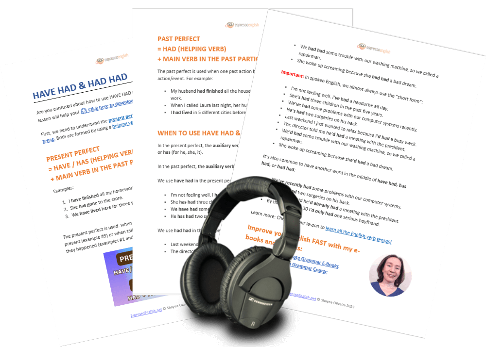 HAVE HAD and HAD HAD in English - Espresso English