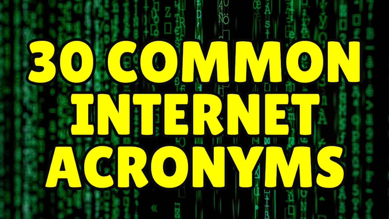 30 common internet acronyms in English – Espresso English