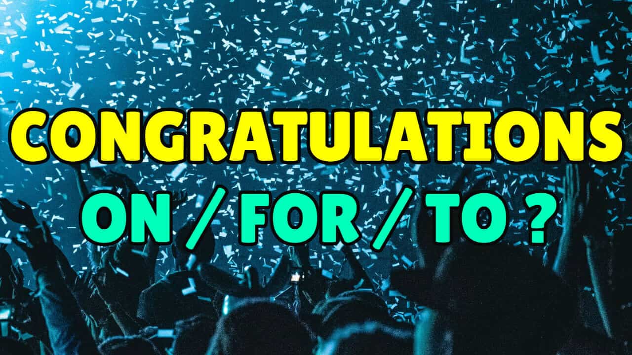 Congratulations on, Congratulations For, Congratulations To – Espresso ...