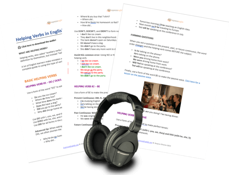 Helping Verbs in English: List & Examples - Espresso English