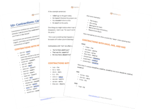50+ Contractions in English: List & Examples - Espresso English