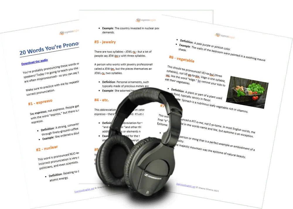 20 Commonly Mispronounced Words in English - Espresso English