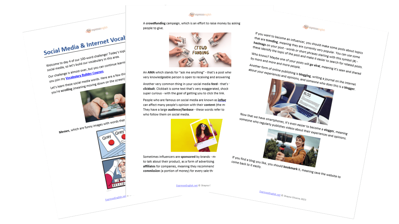 25+ words for the internet and social media - Espresso English