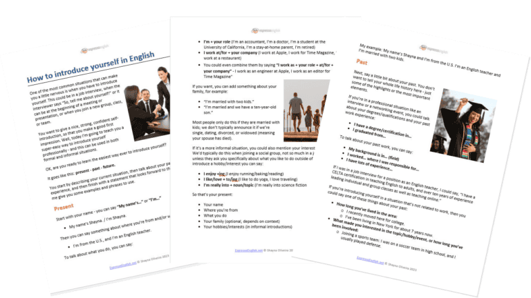 How to introduce yourself in English: Phrases + Examples - Espresso English